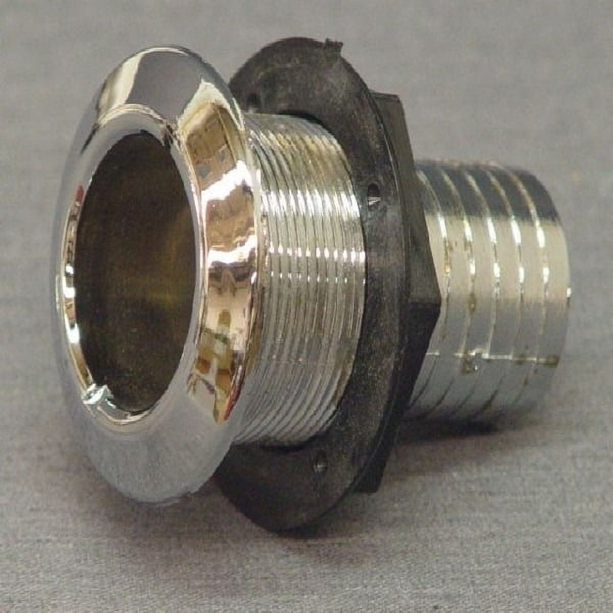 Boat Straight Thru Hull Fitting | 1 1/4 Inch Plastic Silver - Walmart.com