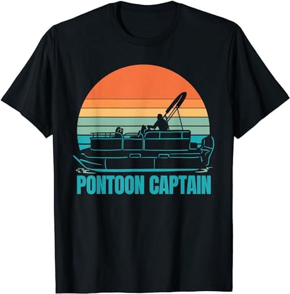 Boat Stuff Captain funny pontoon boating lake ship T-Shirt - Walmart.com