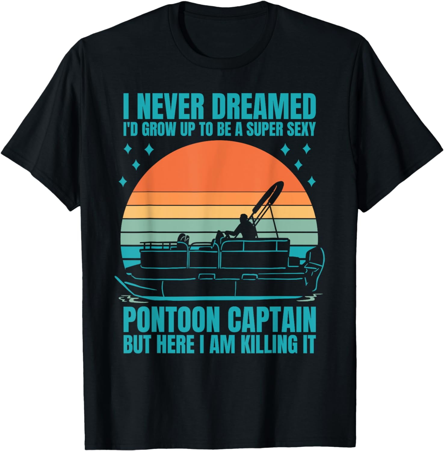 Boat Stuff Captain funny pontoon boating lake ship T-Shirt - Walmart.com