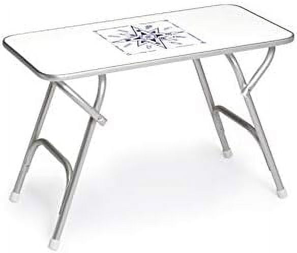 Boat Table Folding White Melamine 34.7" x 17.3" x 24" Height Marine ...