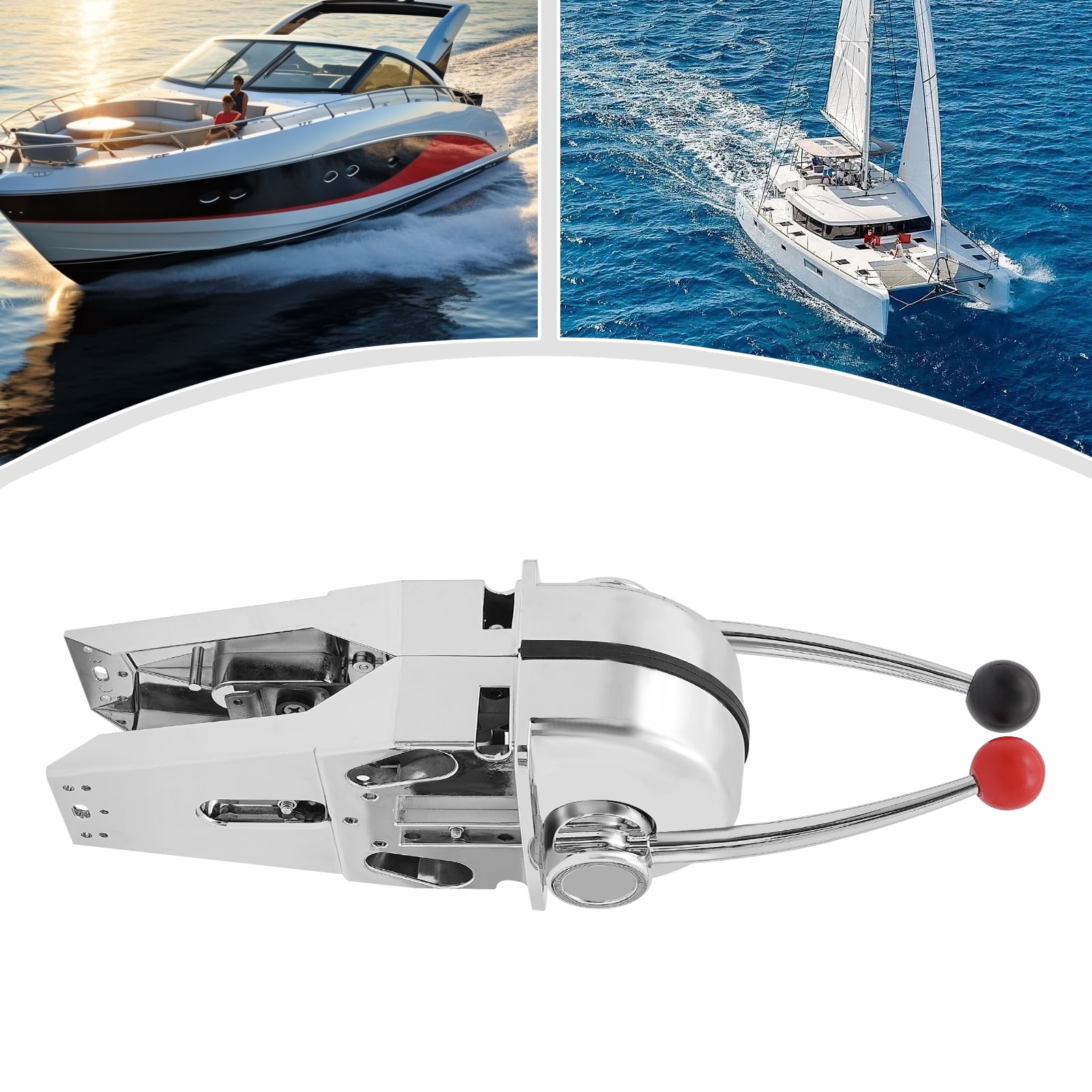 Boat Throttle Dual-Handle Controller, Zinc Alloy Build, Color-Coded ...