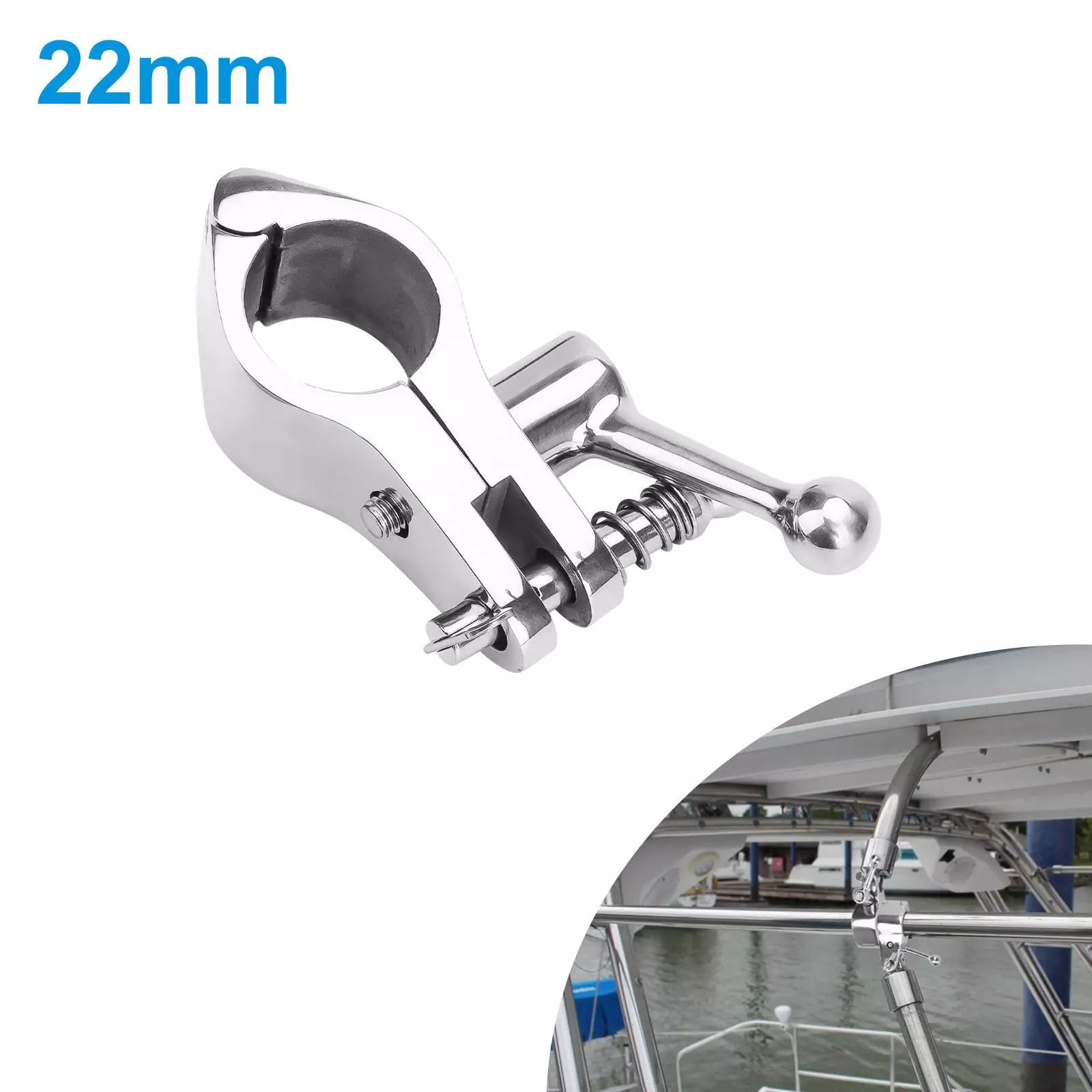 Boat Top Hinge Bimini Top Rail Mount Jaw Slide Eye End Cap Stainless ...