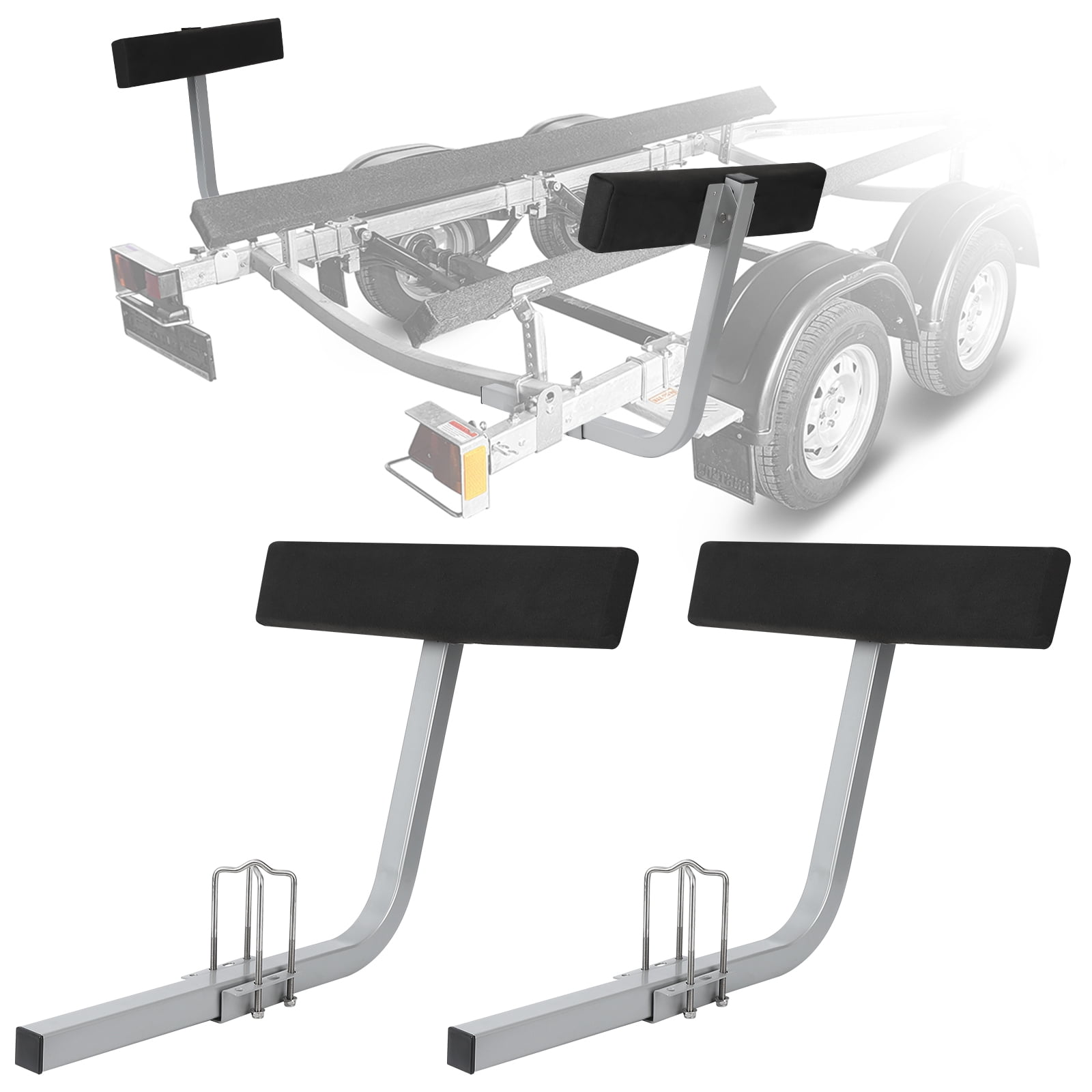 Boat Trailer Guide, 2 Foot Bunk Boards Kit, 20" Inch Carpeted Guide On ...