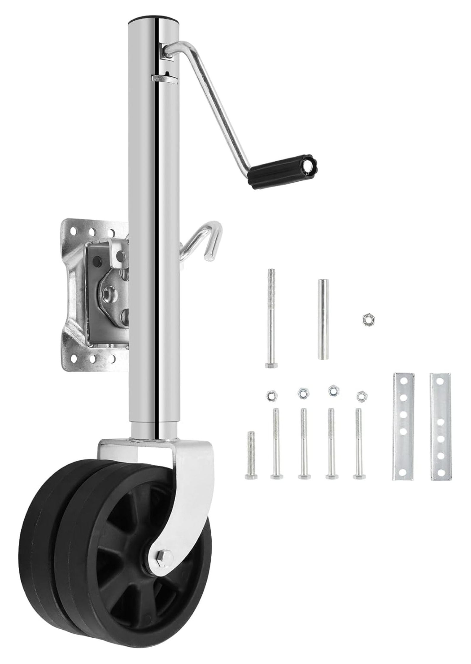 Boat Trailer Jack with 6 Inch Dual Wheel 11" Vertical Travel -Back Bolt ...