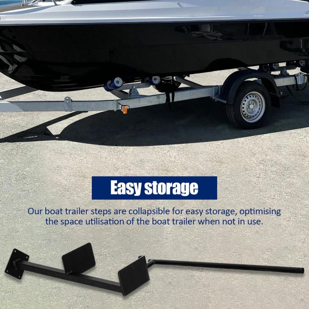 Boat Trailer Steps with Non-Slip Treads & Wide Compatibility, 2-Level ...