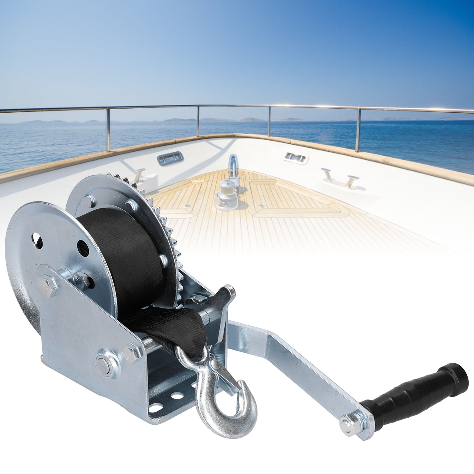 Boat Trailer Winch, Heavy-duty Frame Hand Crank Winch Winch Wear ...