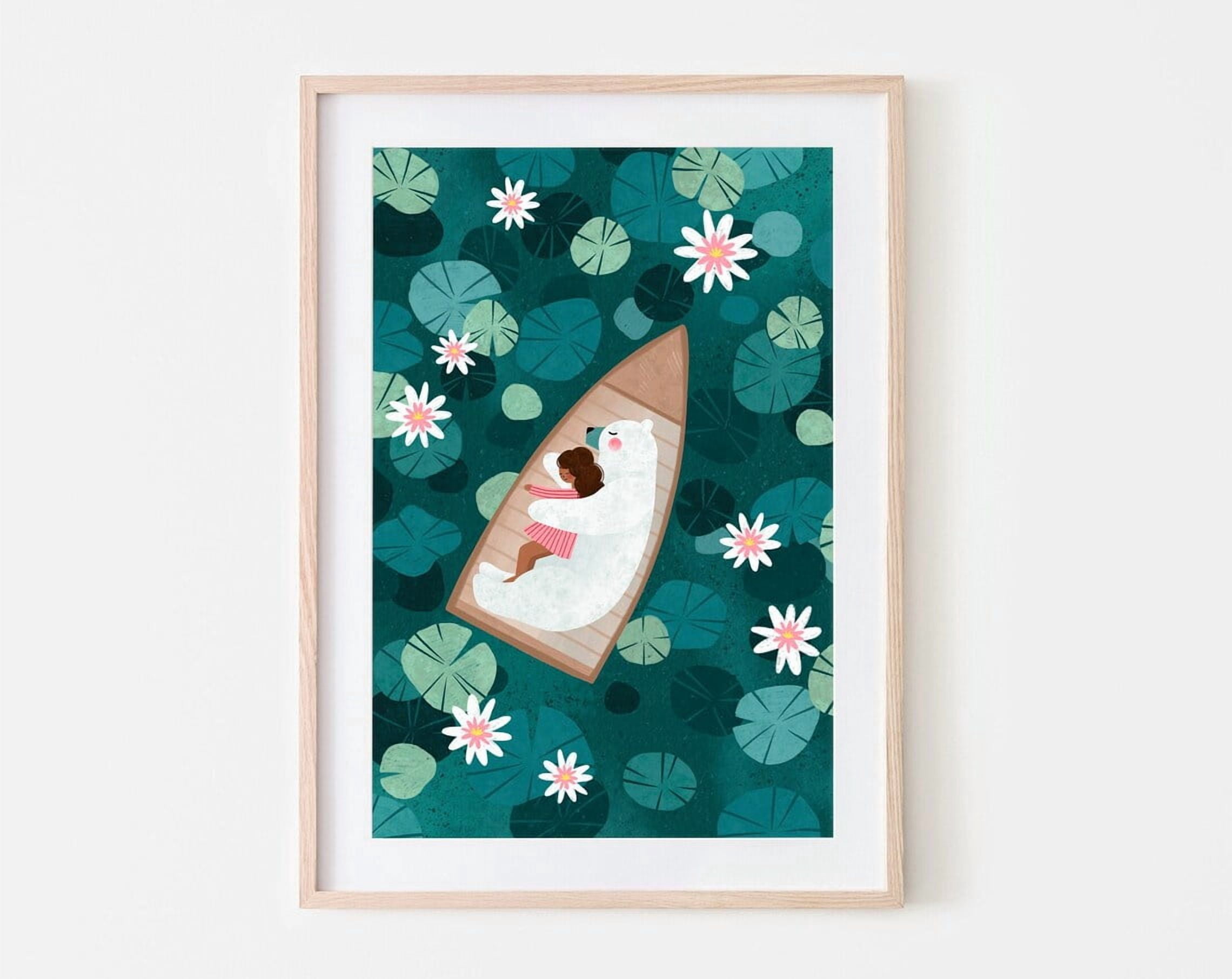 Boat Trip Children Art Print Soley And The Bear Nursery Art Decor ...
