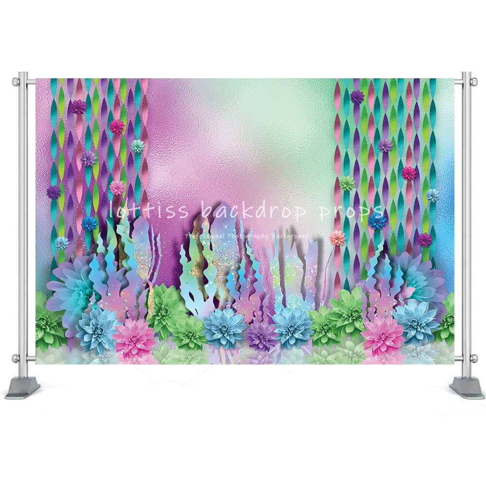 Boat Undersea Theme Backdrop Kids Cake Smash Props Fish Coral Jellyfish ...