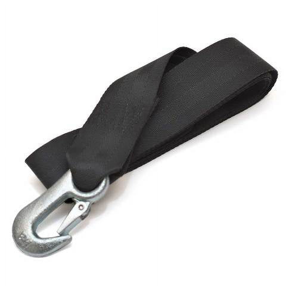 Boat Winch Strap and Snap Hook | 12 Foot x 2 Inch Black - Walmart.com