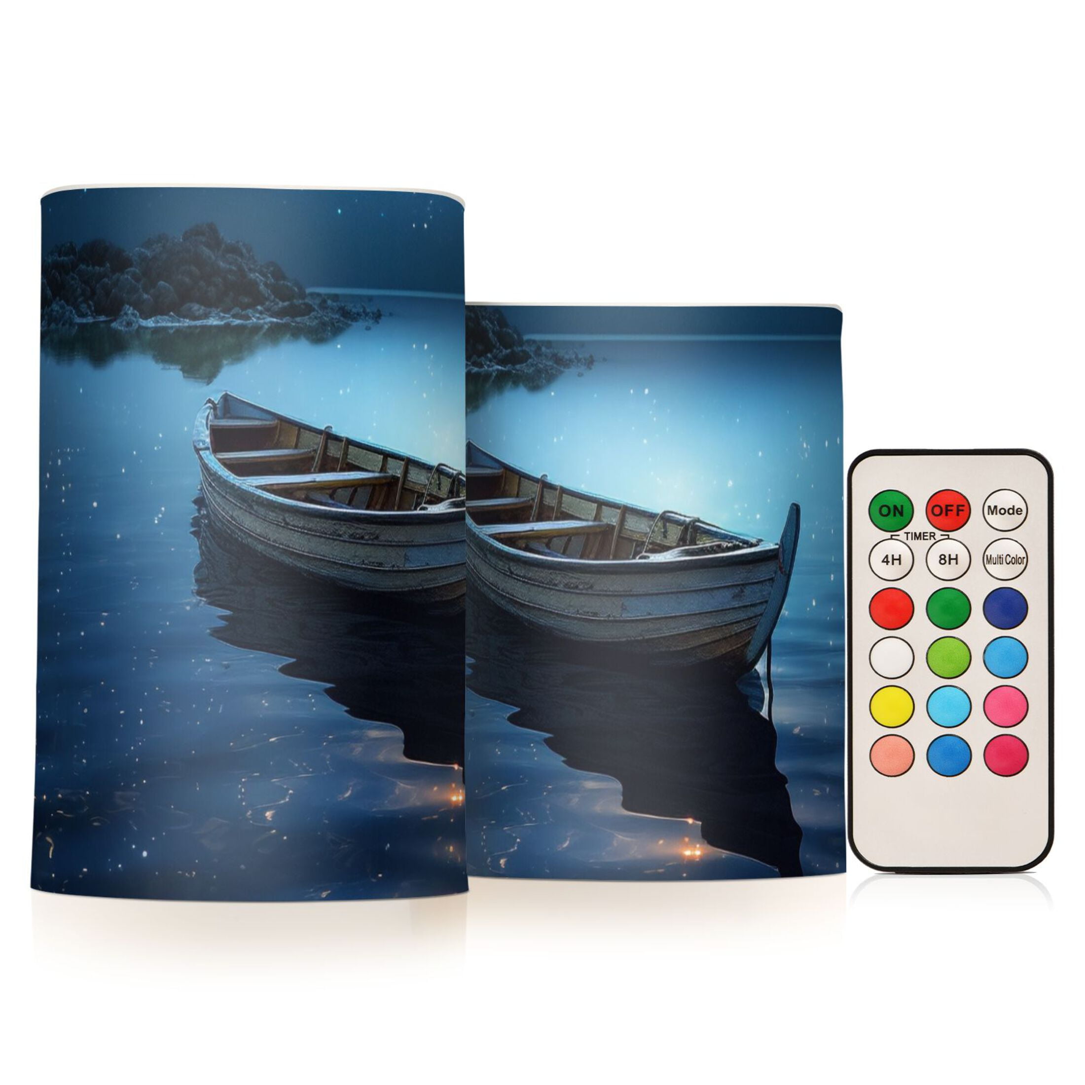 Boat in Night Flameless Candles with Remote Timer LED Battery Operated ...