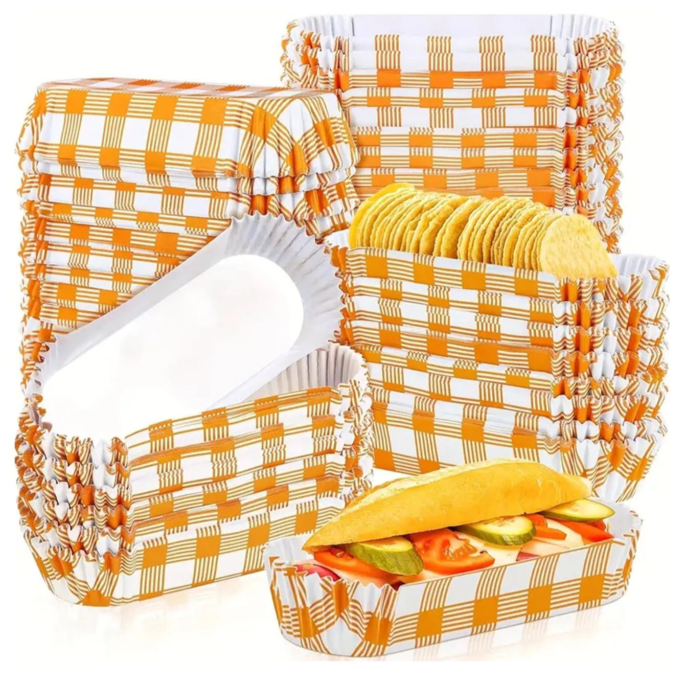 Boat-shaped paper cups, boat-shaped silk drawing, cakes, hot dogs ...