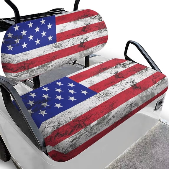 Boatee Flag Print 09 Club Car Seat Covers Golf Cart Seat Cover Seat ...