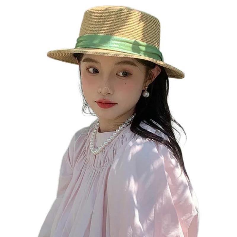 Boater Hat Handmade Straw Hat Elegant Sun Hat Surprise for Girlfriend ...