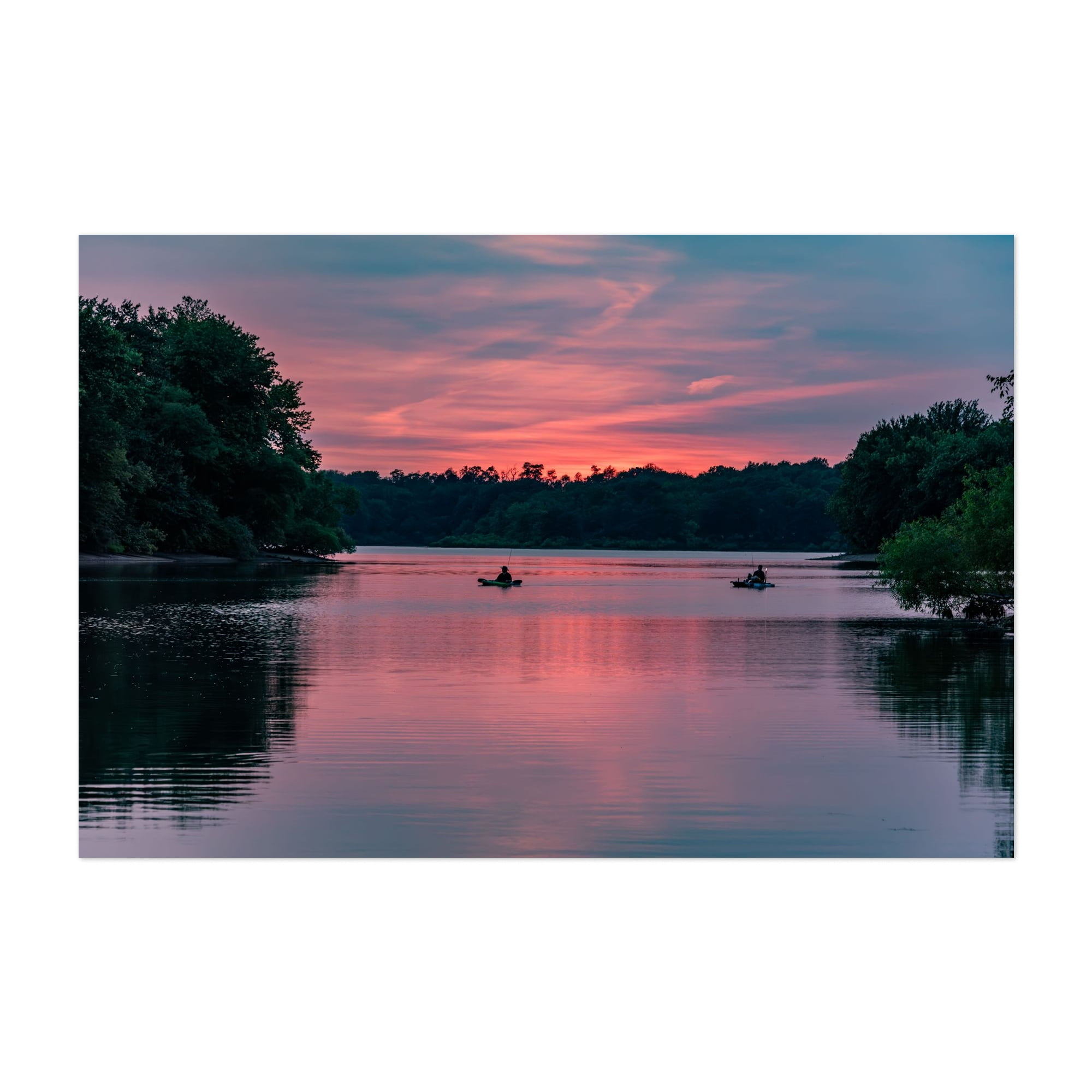 Boaters Enjoying the Sunset on Lake Marburg, Pennsylvania - Hanover ...