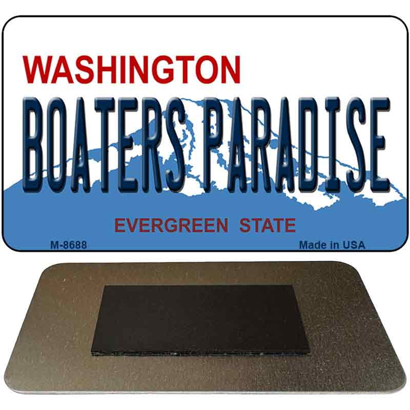 Boaters Paradise Washington State License Plate Tag Magnet M-8688 3.5 ...
