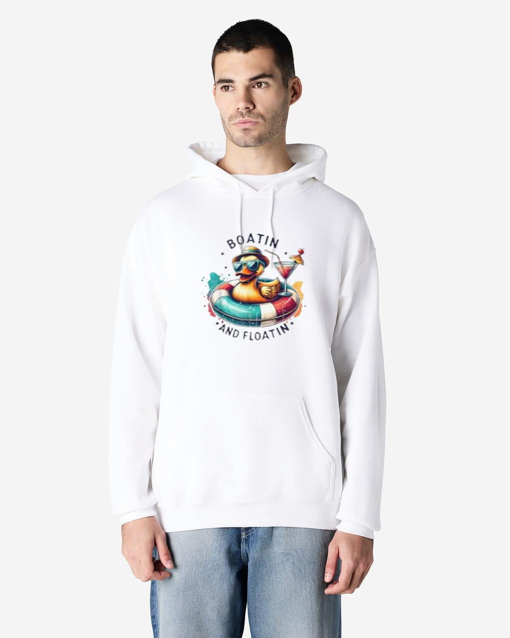 Boatin Floatin Duck Drink SummerVibes Here Hoodie, for men & women, up ...