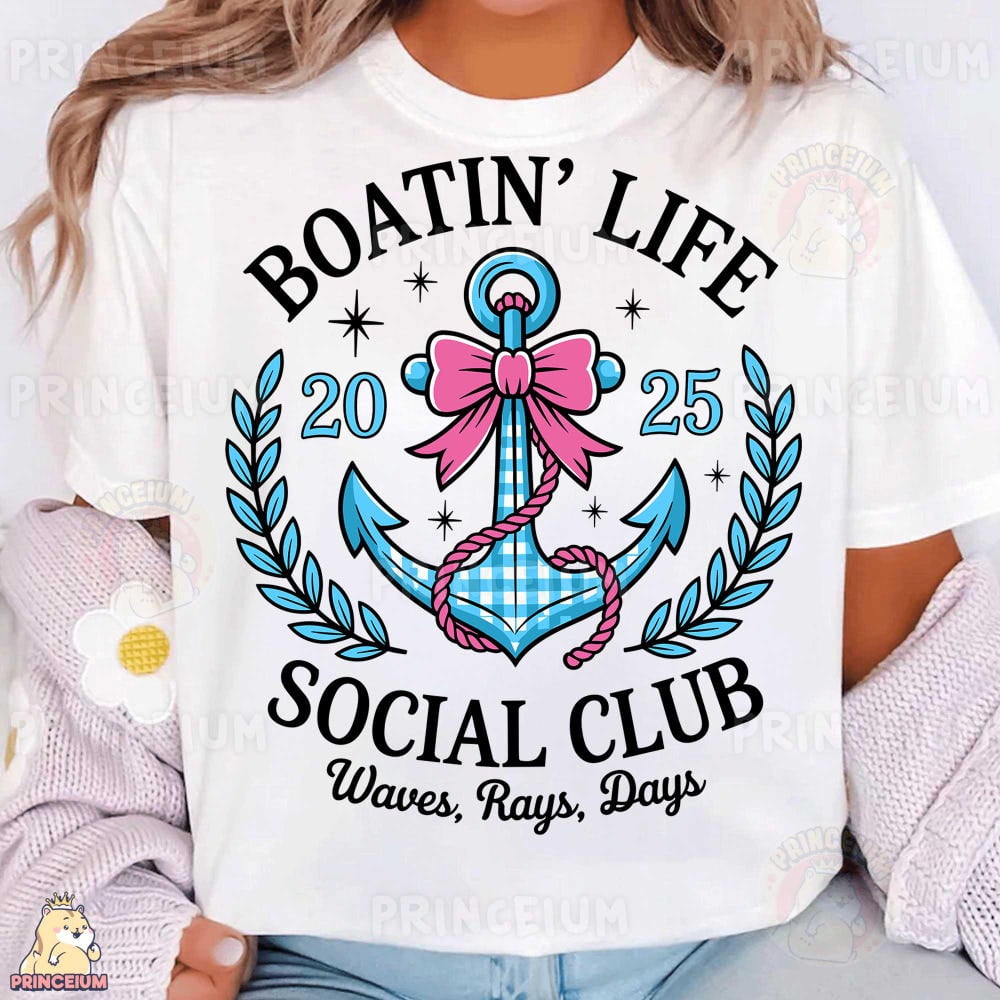 Boatin Life Shirt, Nautical Anchor Shirt, Summer Lake Vibes, Preppy ...