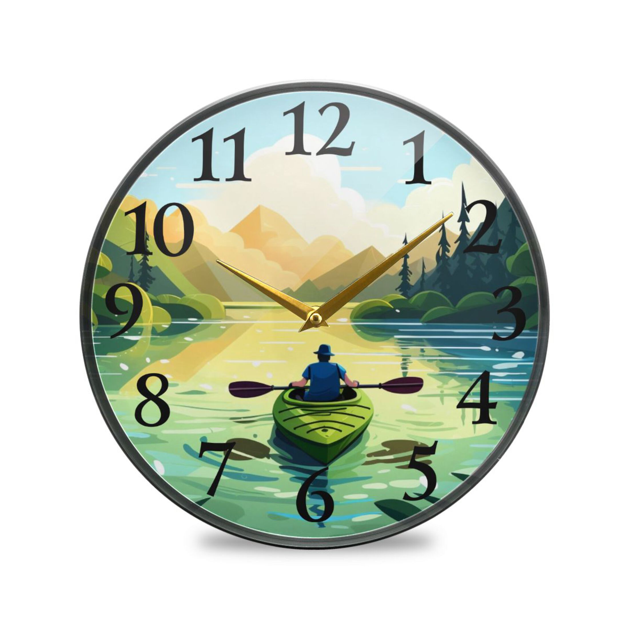 Boating- 101 - To Boating Landscape Wall Clocks Battery Operated 9.5 ...