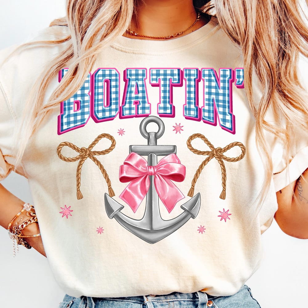 Boating Coquette Shirt, Nautical Anchor Shirt, Sailor Bow Design ...