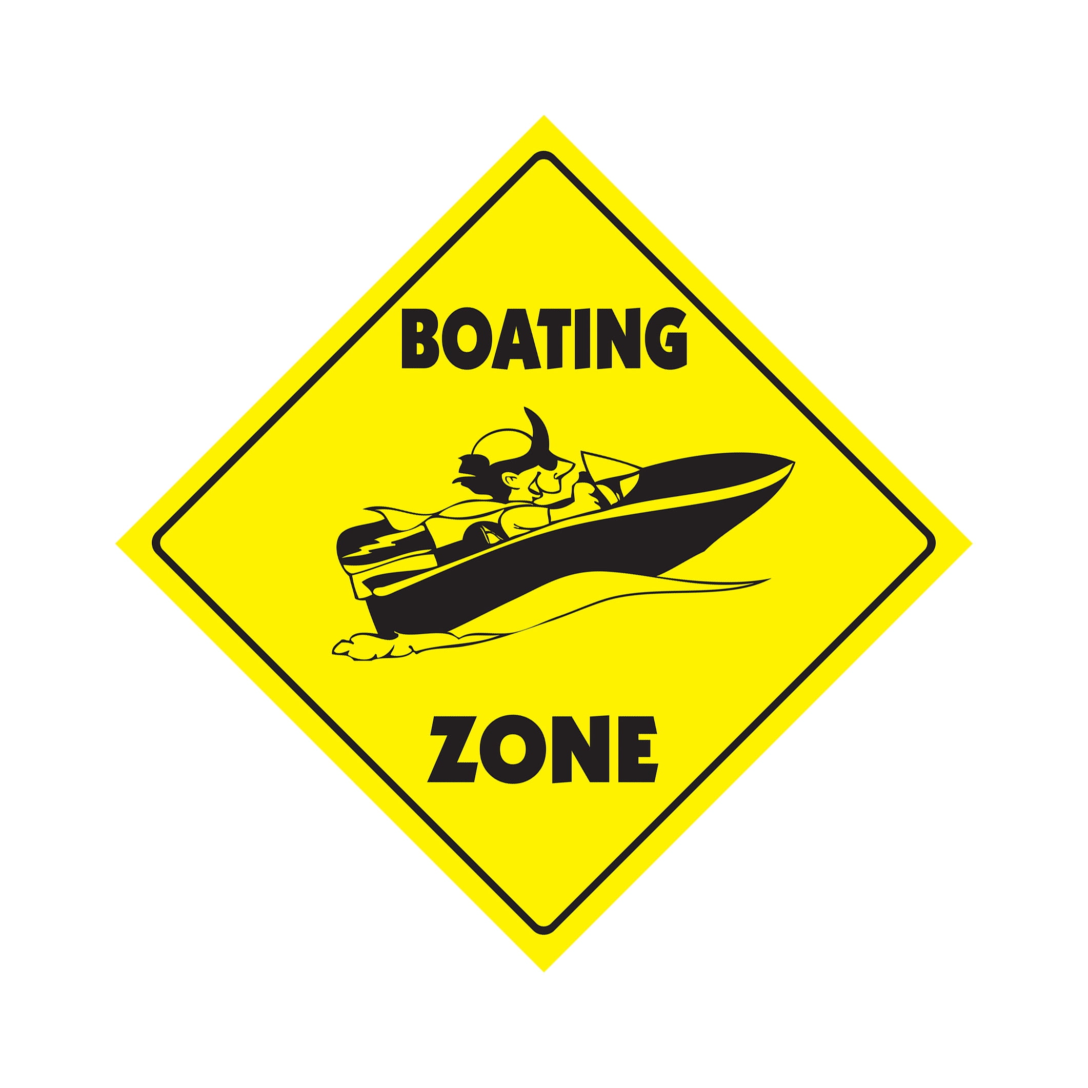 Boating Crossing Sign Zone Xing | Indoor/Outdoor | 12" Tall boat yacht ...