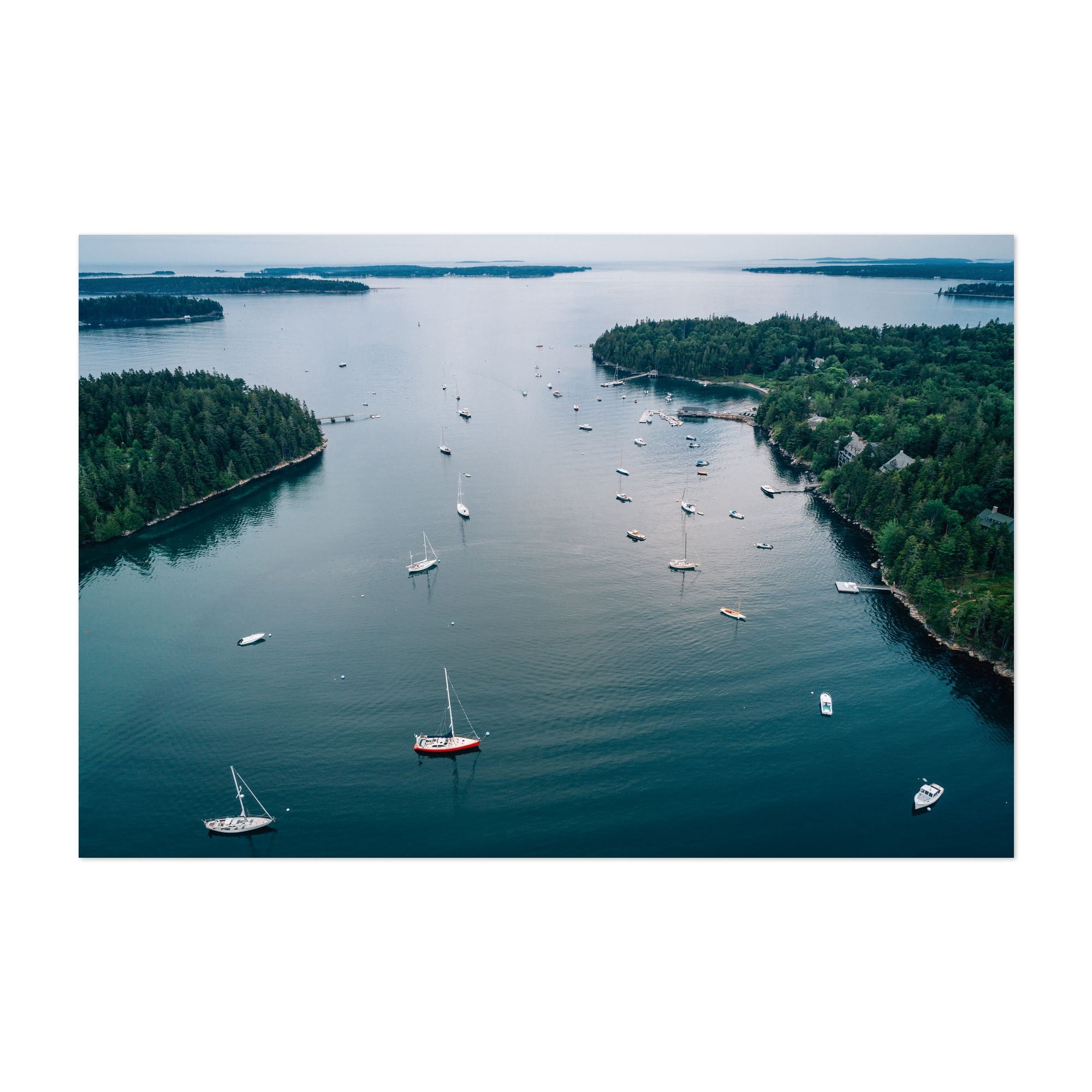 Boating Northeast Harbor 01 - Maine Photography Harbor Coastal Boat ...