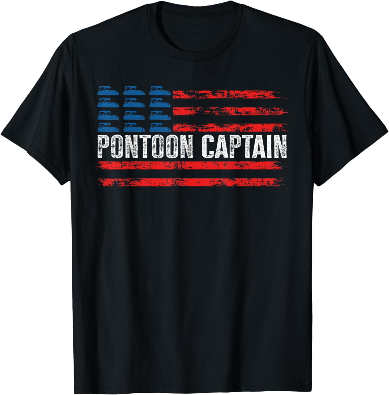 Boating Pontoon Captain 4th of July Pontoon Boat T-Shirt - Walmart.com