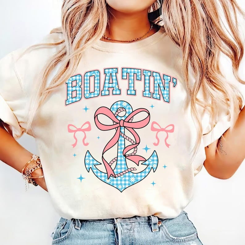 Boating T-Shirt, Nautical Anchor Lake Life Shirt, Summer Coastal T ...