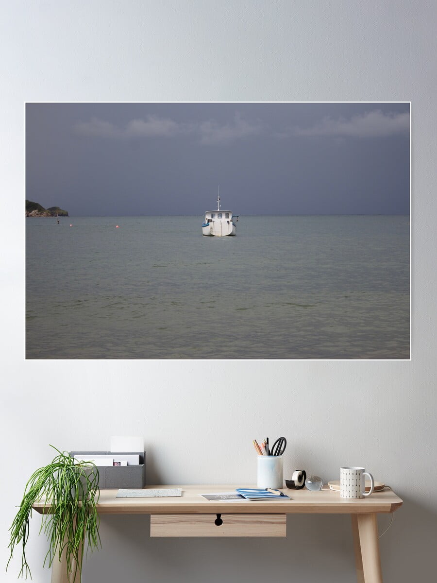 Boats Of Devon Poster Wall Art, Modern Wall Decor For Living Room ...