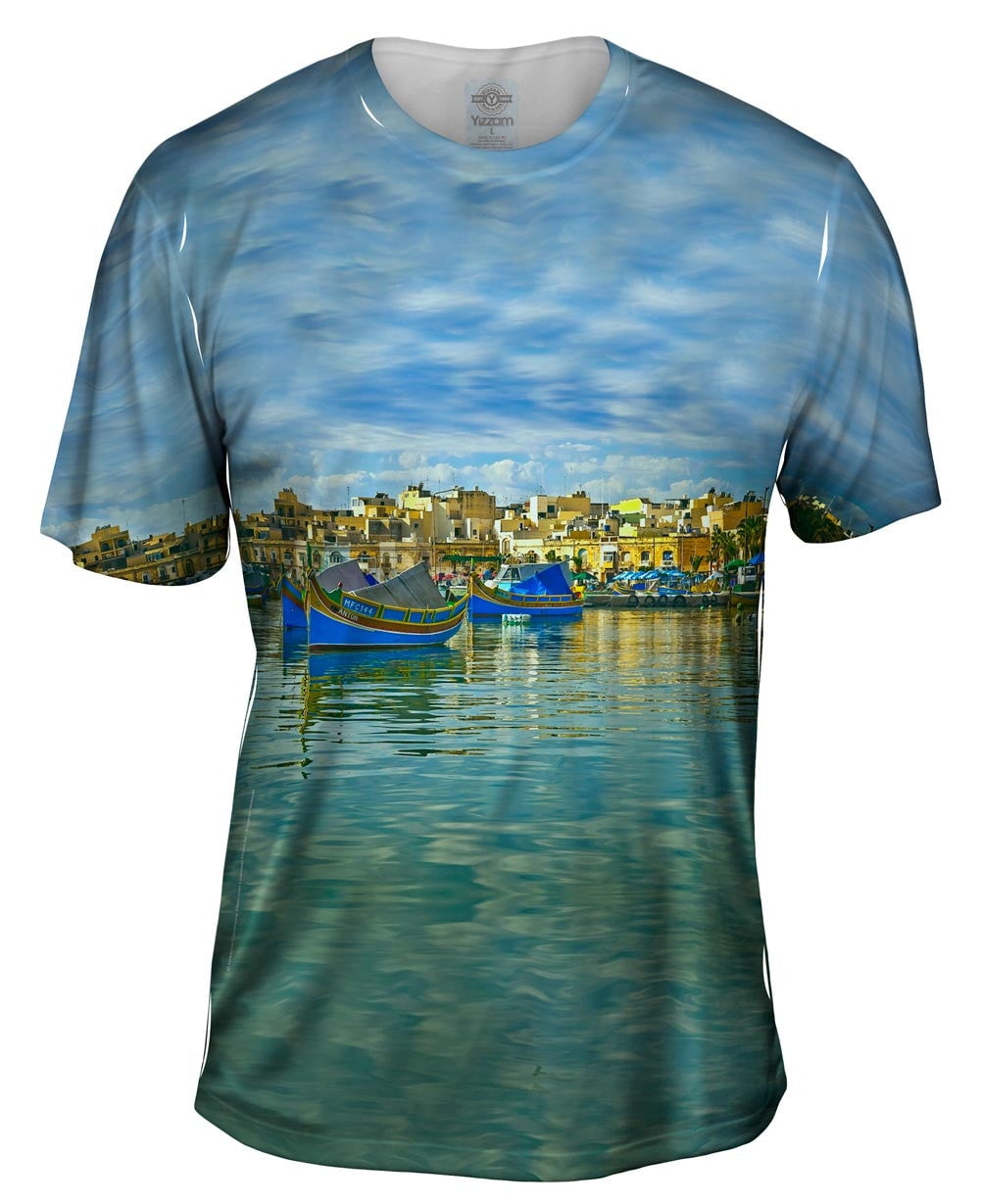 Boats Off Malta Mens T-Shirt All Over Print - Walmart.com