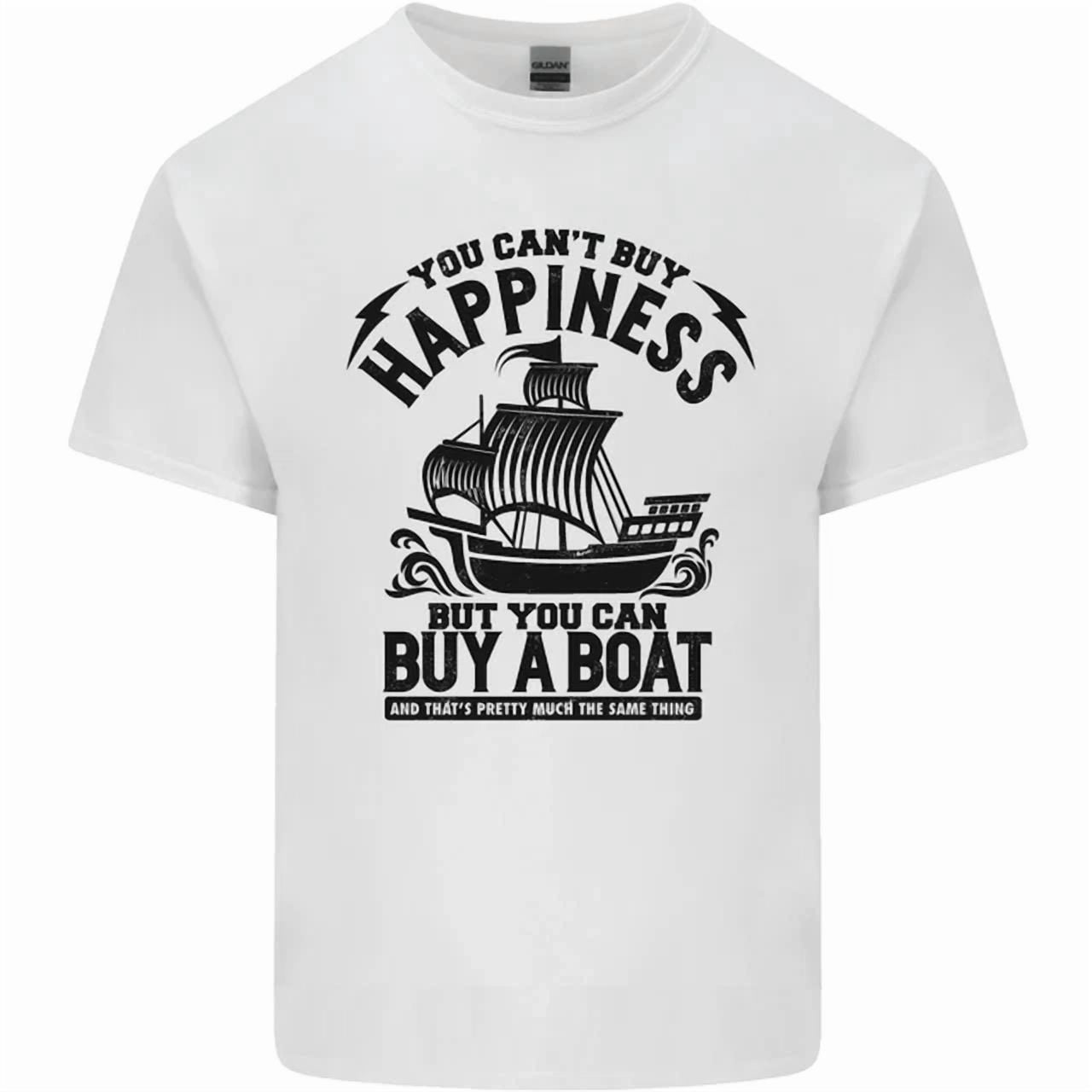 Boats You Cant Buy Happiness Sailor Sailing Mens Womens T-Shirt ...