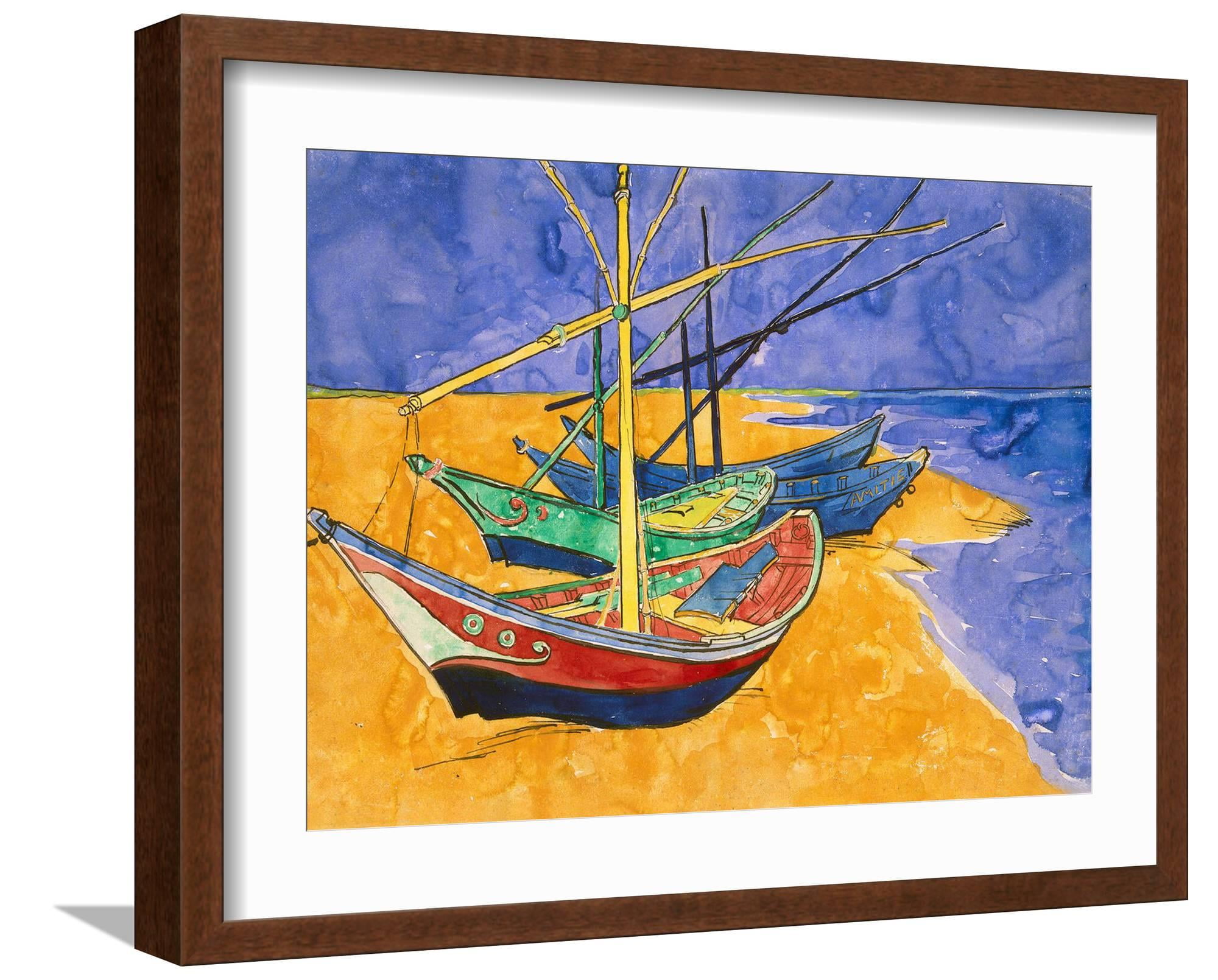 Art.com Boats on the Beach of Les-Saintes-Maries, 1888 Giclee Print by ...