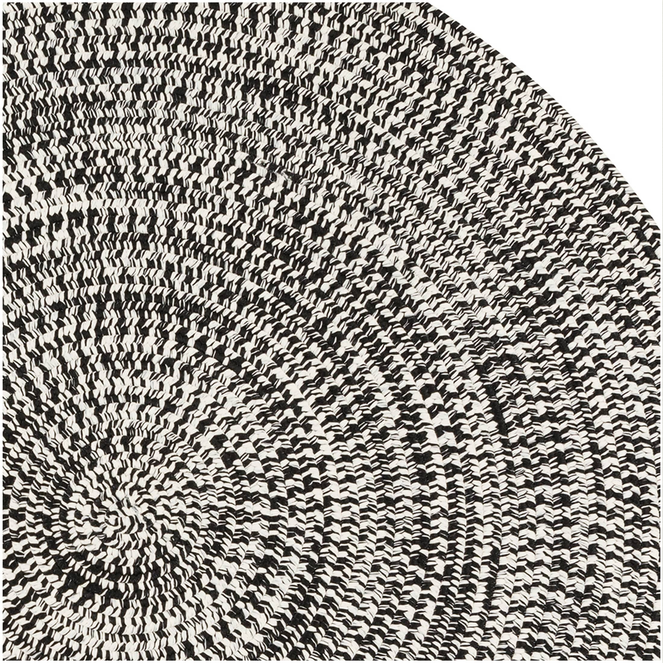 Boatside Multicolor Tweed Round Indoor/Outdoor Reversible Braided Rug ...