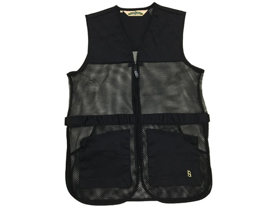Bob Allen Men's 245M Mesh Back Shooting Vest Ambidextrous Cotton Black ...