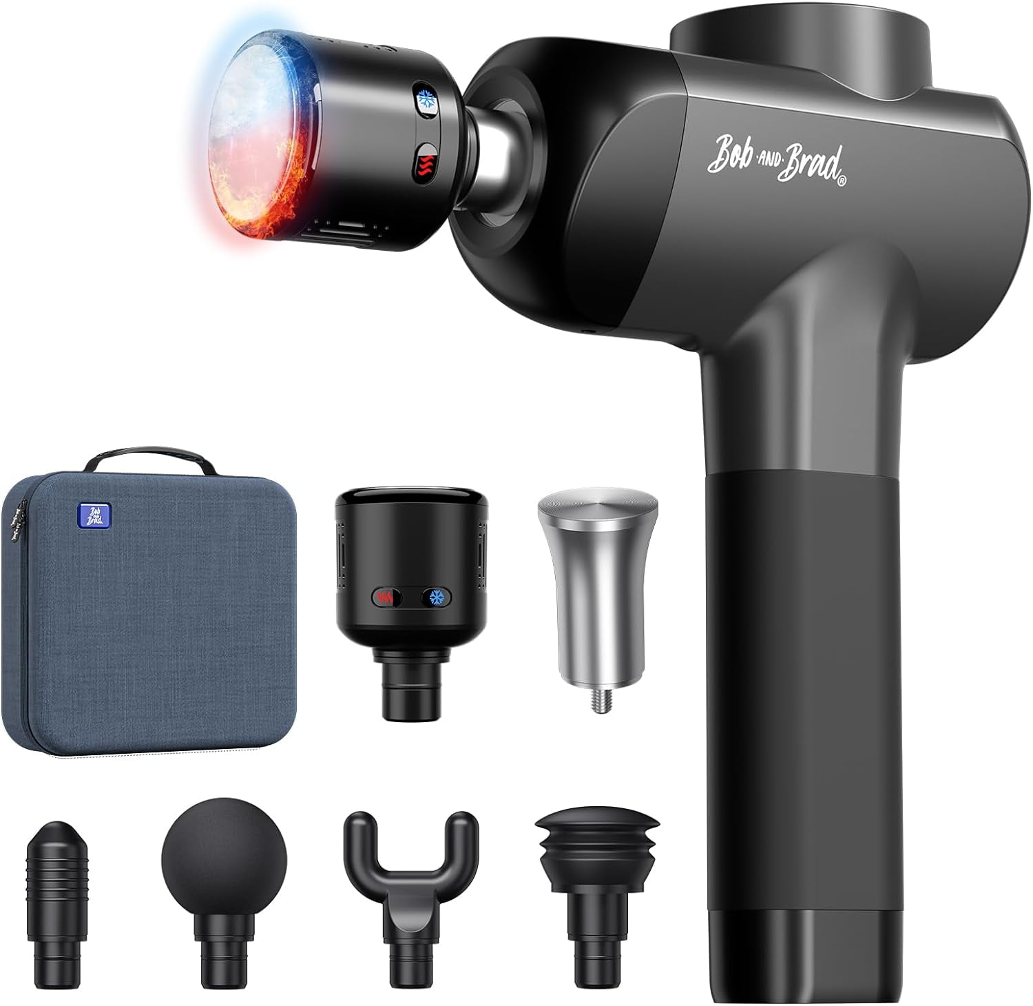 Bob and Brad X6 Pro Max Massage Gun with Heat-Cold and Metal Head ...