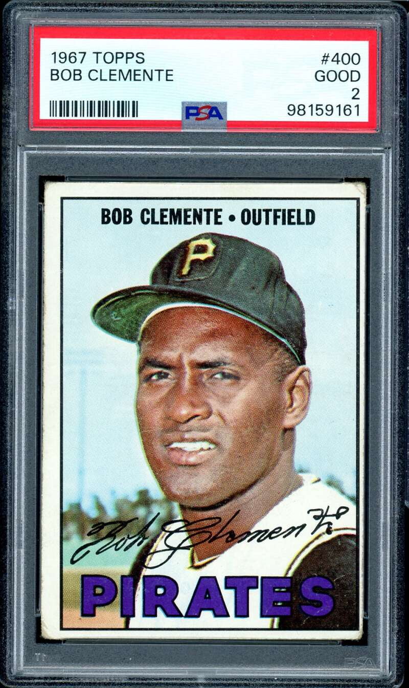 Bob Clemente Card 1967 Topps #400 PSA 2 - Walmart.com