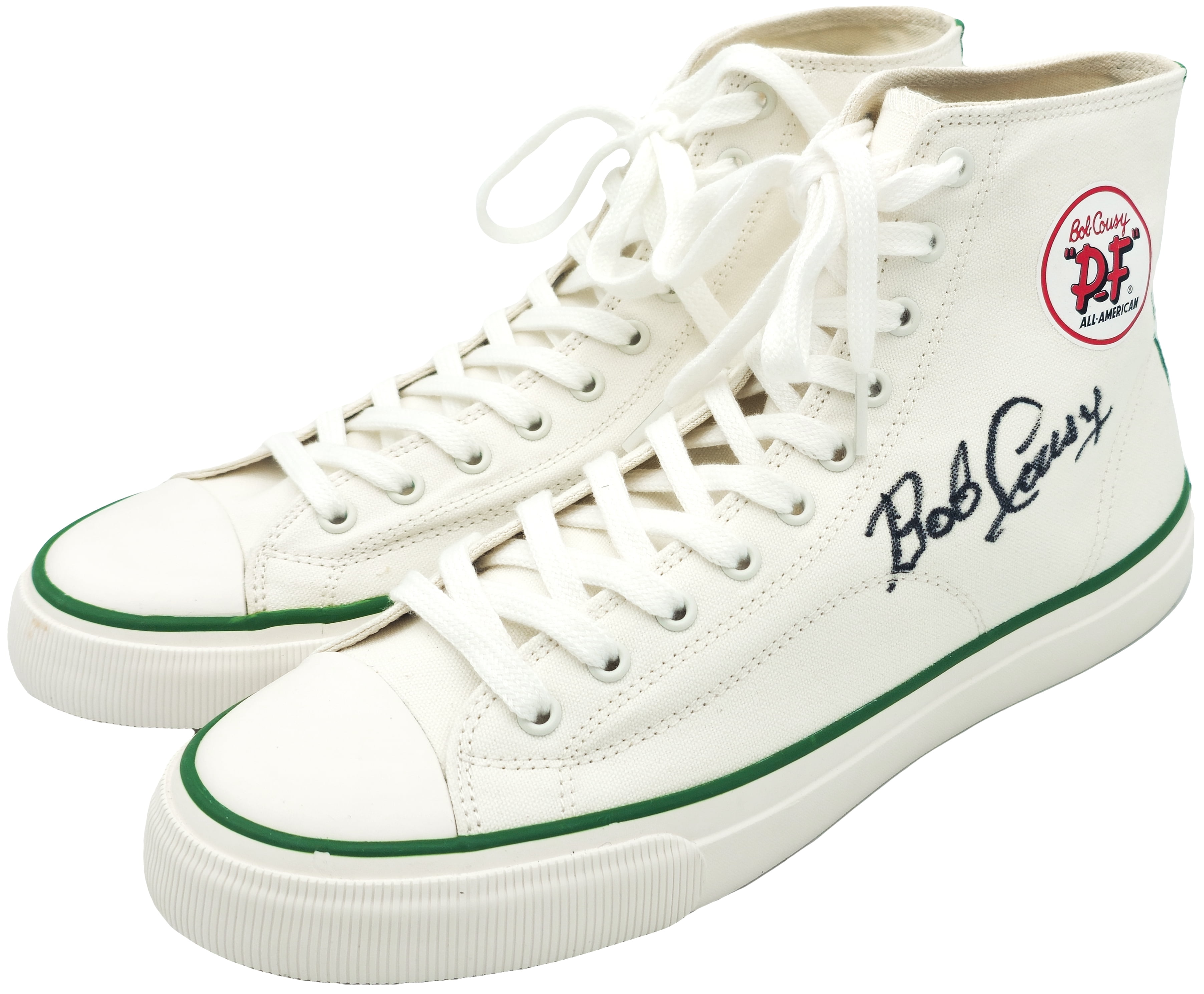 Bob Cousy Autographed White P.F. Flyers All-American HI Cousy Shoes ...
