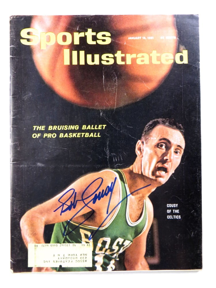 Bob Cousy Signed Autograph Magazine Sports Illustrated 1961 Celtics JSA ...