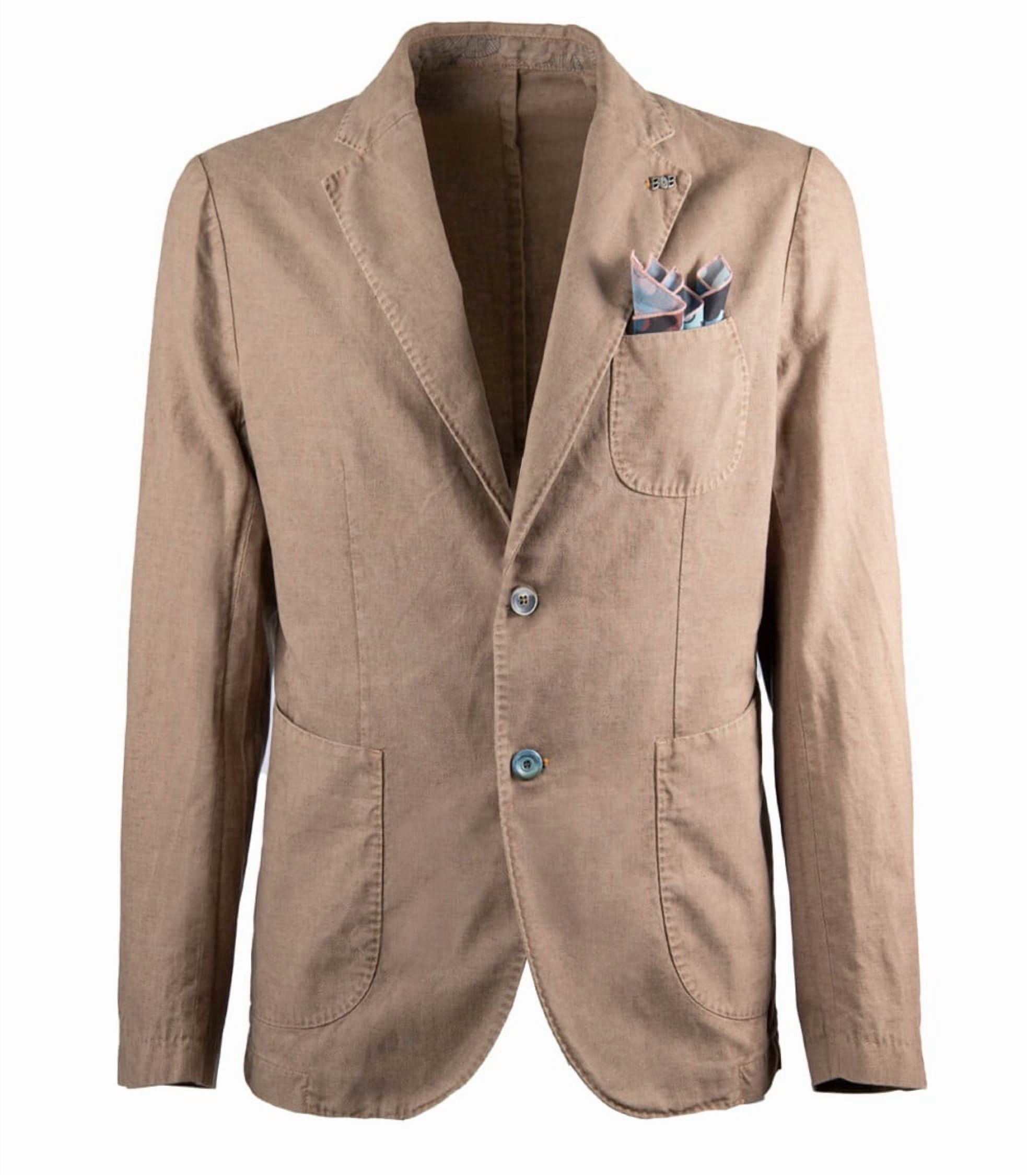 Bob Domi Beige Single-Breasted Jacket (Men's) - Walmart.com