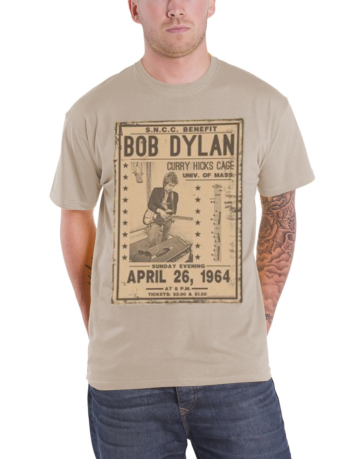 Bob Dylan Curry Hicks Cage April 1964 Flyer T Shirt - Walmart.com