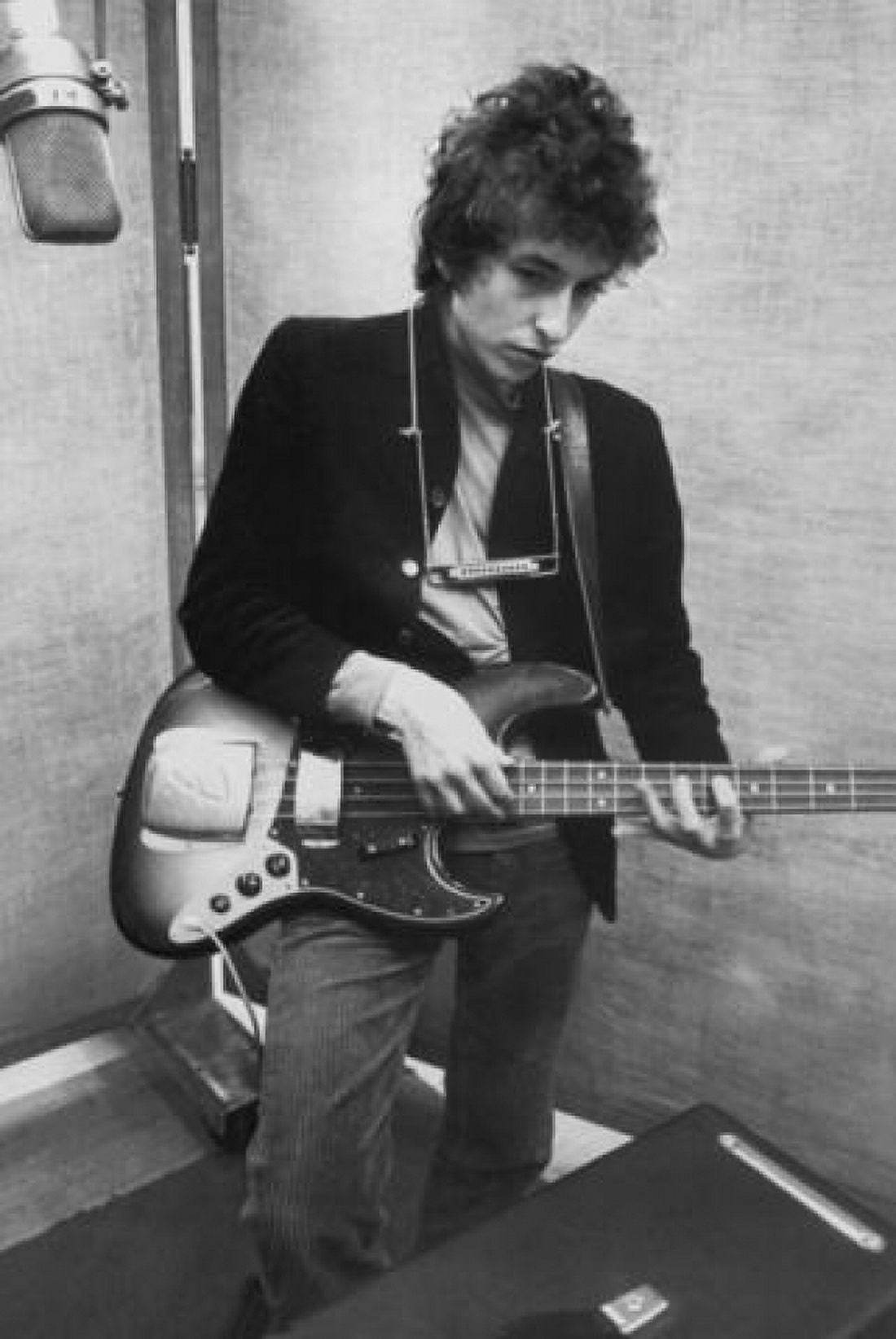 Bob Dylan Studio Bass Guitar Laminated Poster (24 x 36) - Walmart.com