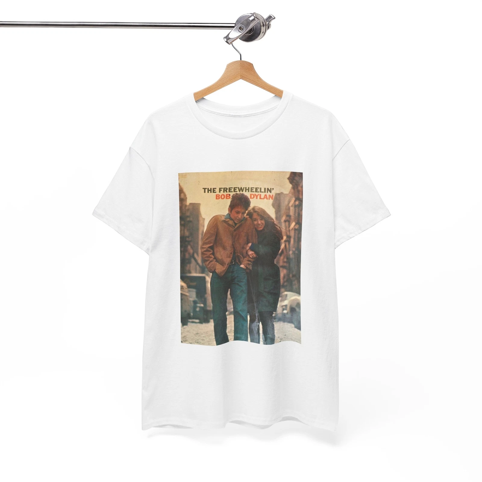 Bob Dylan Tshirt Vintage Freewheelin Album Cover Art Retro Unisex Heavy ...