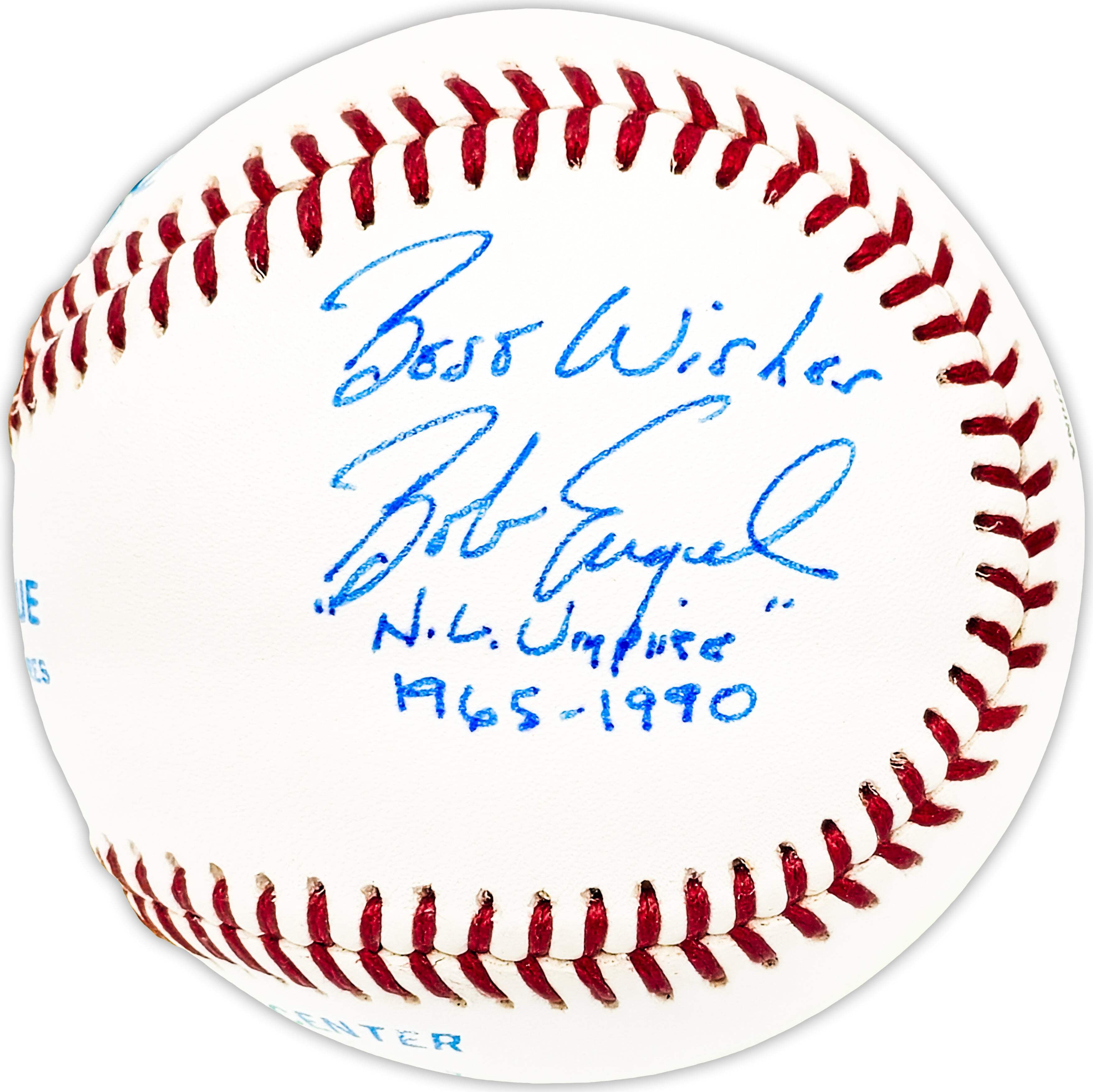 Bob Engel Autographed Official California League Baseball Umpire "NL ...