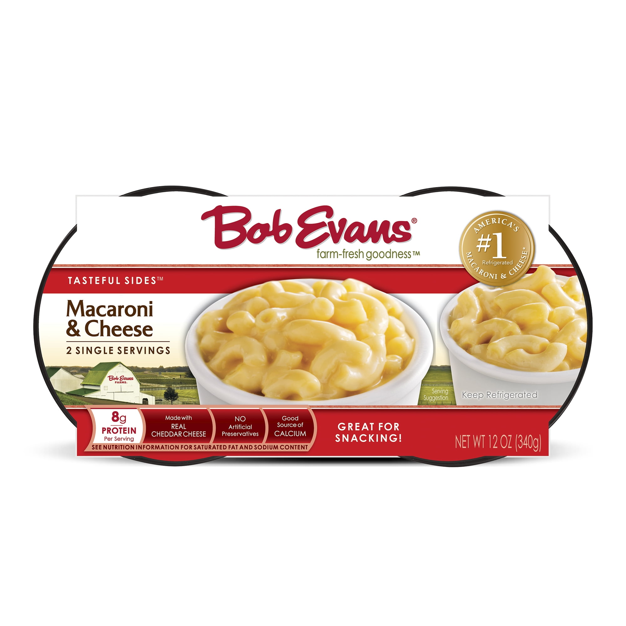 Bob Evans Real Cheddar Macaroni & Cheese Microwaveable Cups, 12 oz, 2 ...