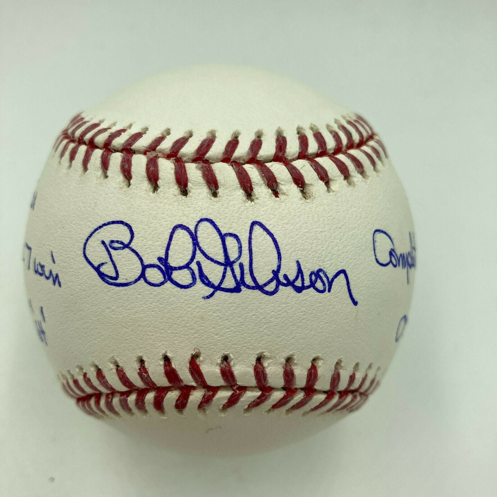 Bob Gibson 1964 1967 Signed Heavily Inscribed Baseball MLB Authentic ...