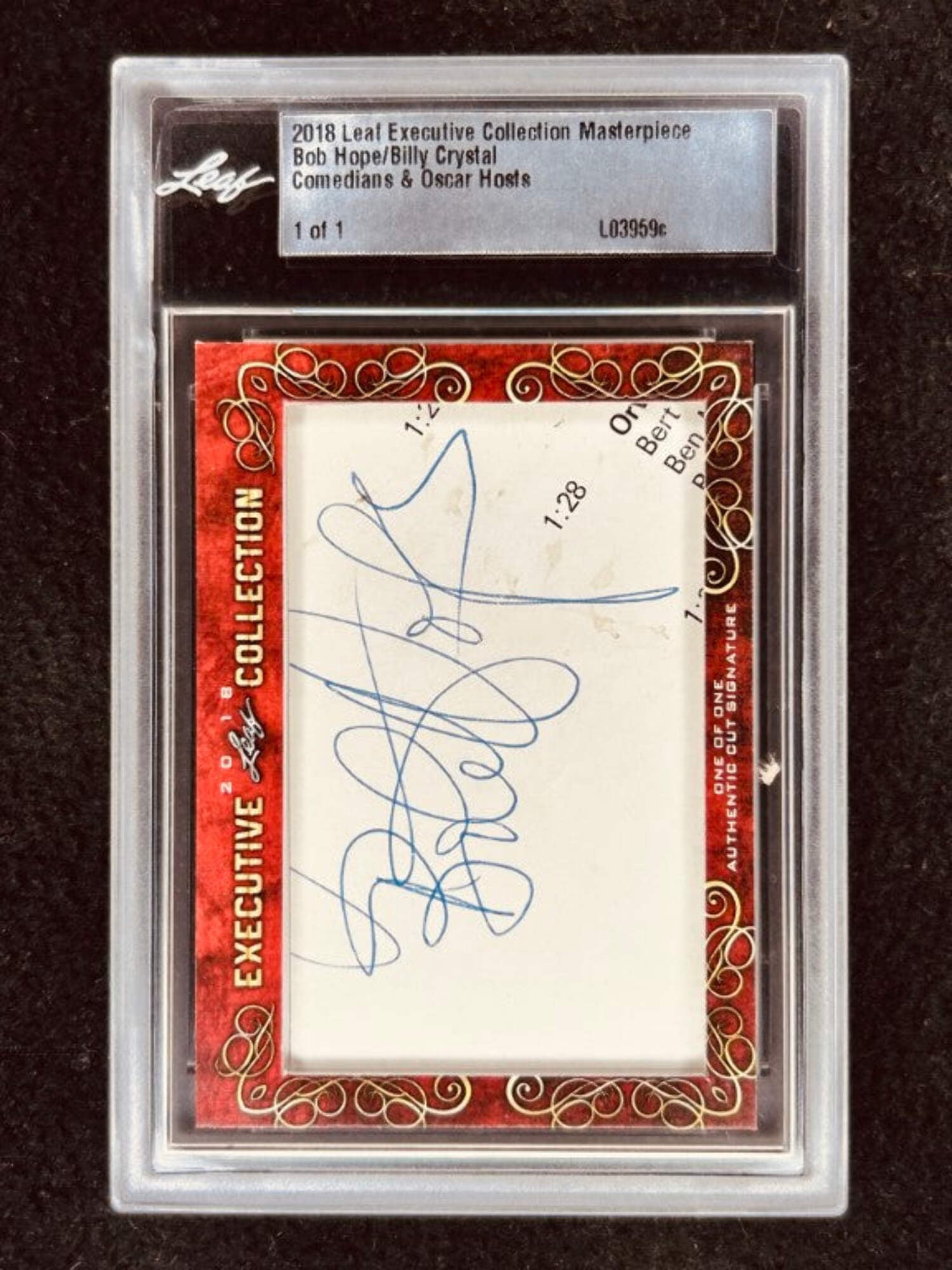 Bob Hope and Billy Crystal 2018 Leaf Masterpiece Cut Signature ...