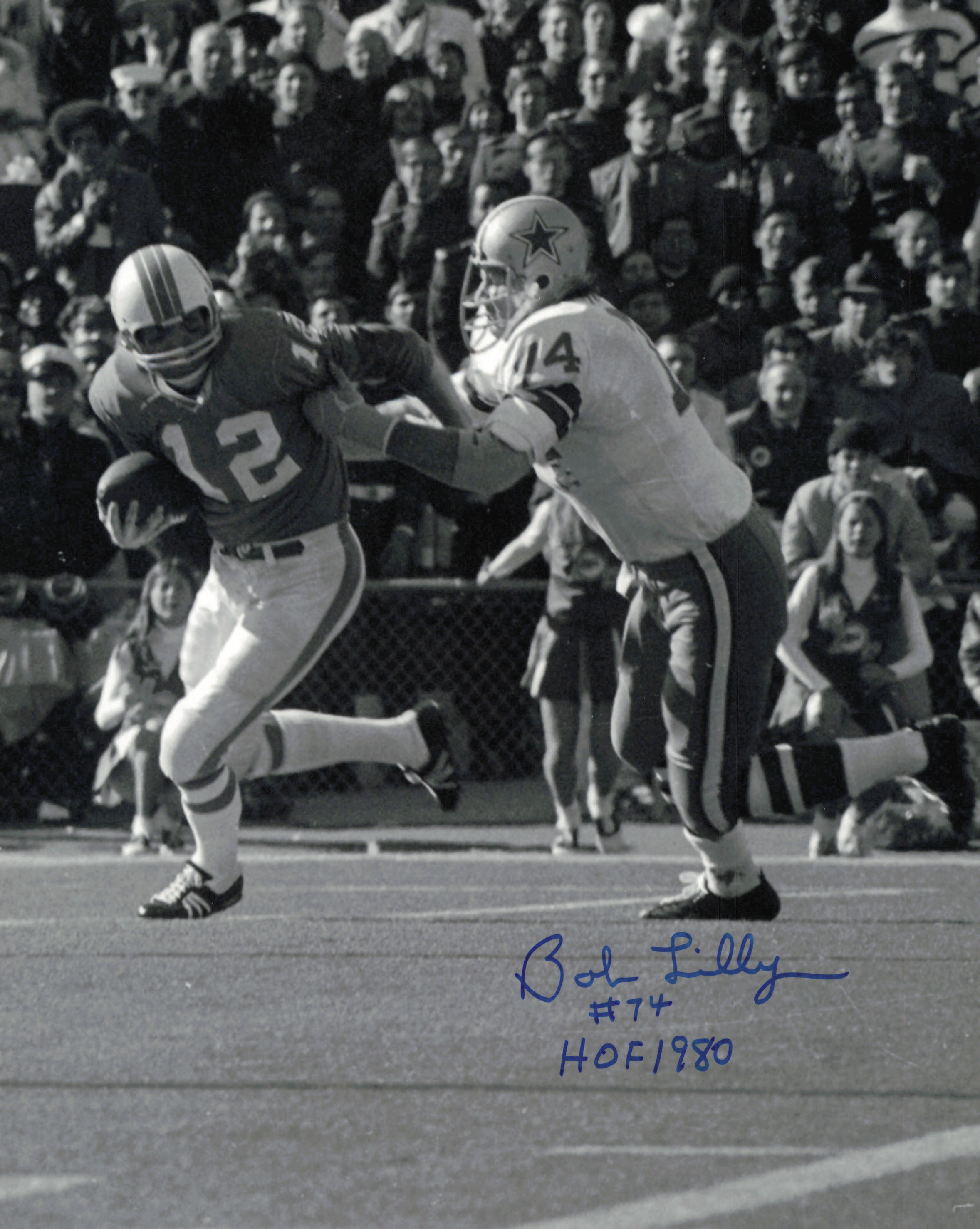 Bob Lilly Autographed 8x10 Photo Dallas Cowboys SKU #245882 - Walmart.com