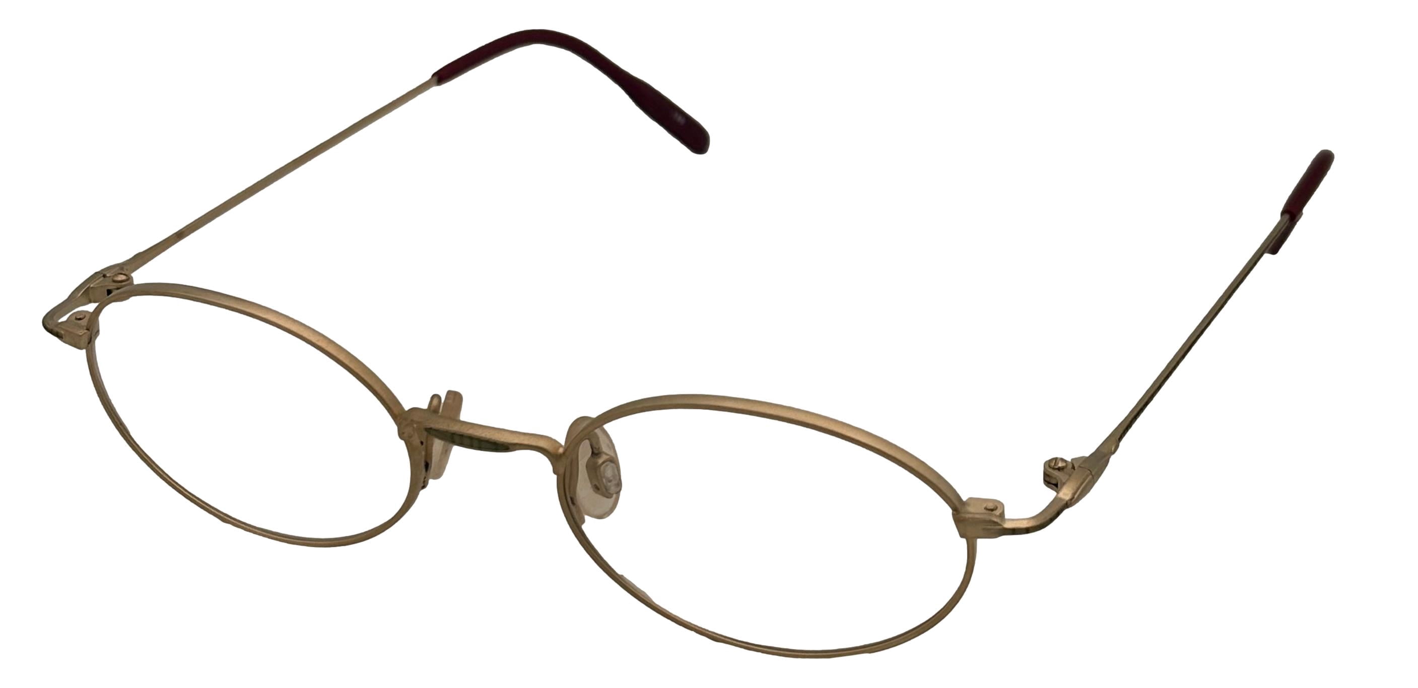 Bob Mackie Matte Gold Mist Oval Eyewear Metal Frame, BM 776 47mm ...