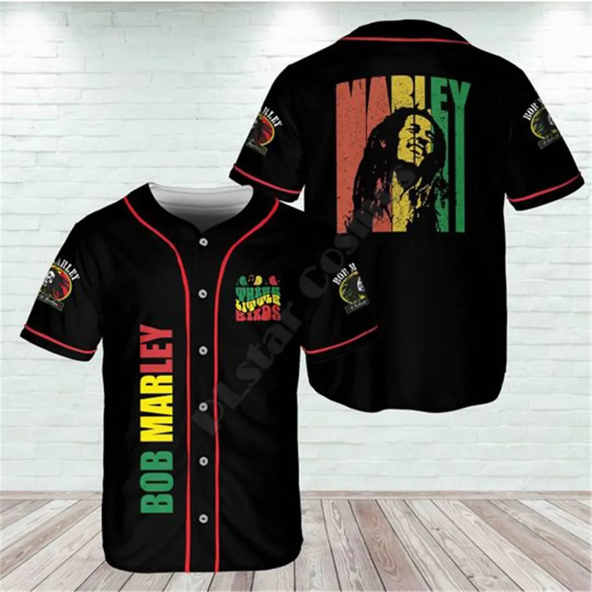 Bob Marley Baseball Jersey Shirt Baseball Shirt 3D All Over Printed Men ...