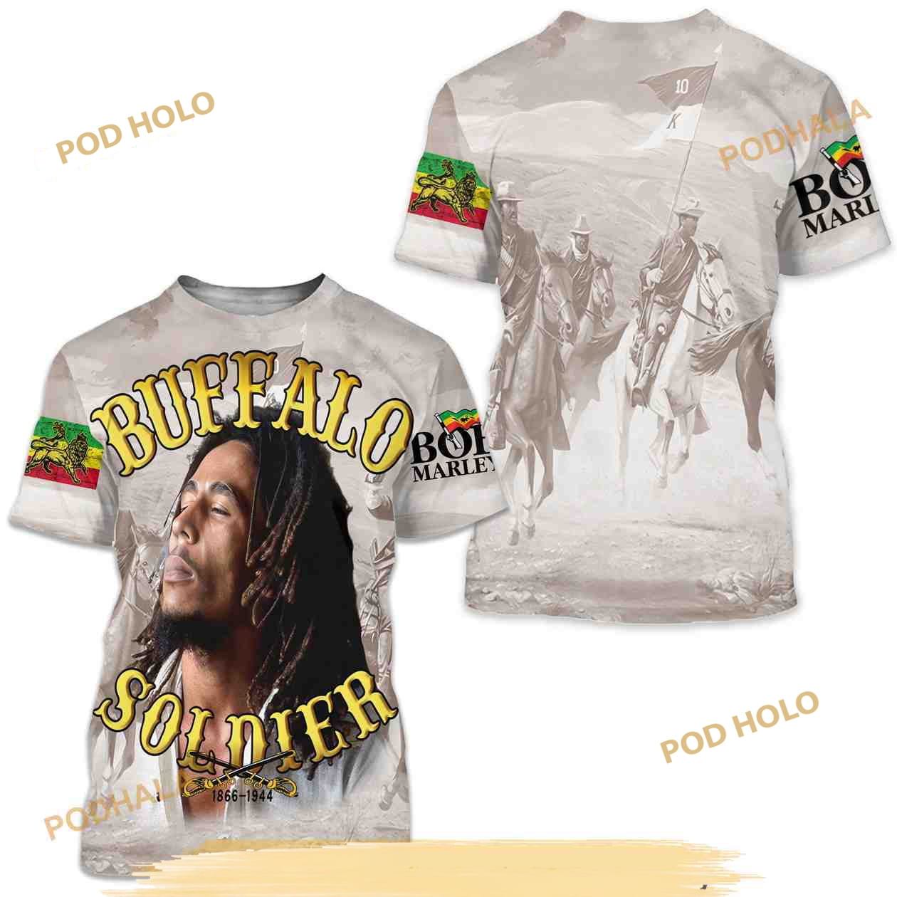 Bob Marley Buffalo Soldier Dreadlocks Jamaica Reggae Rasta 3D Shirt ...