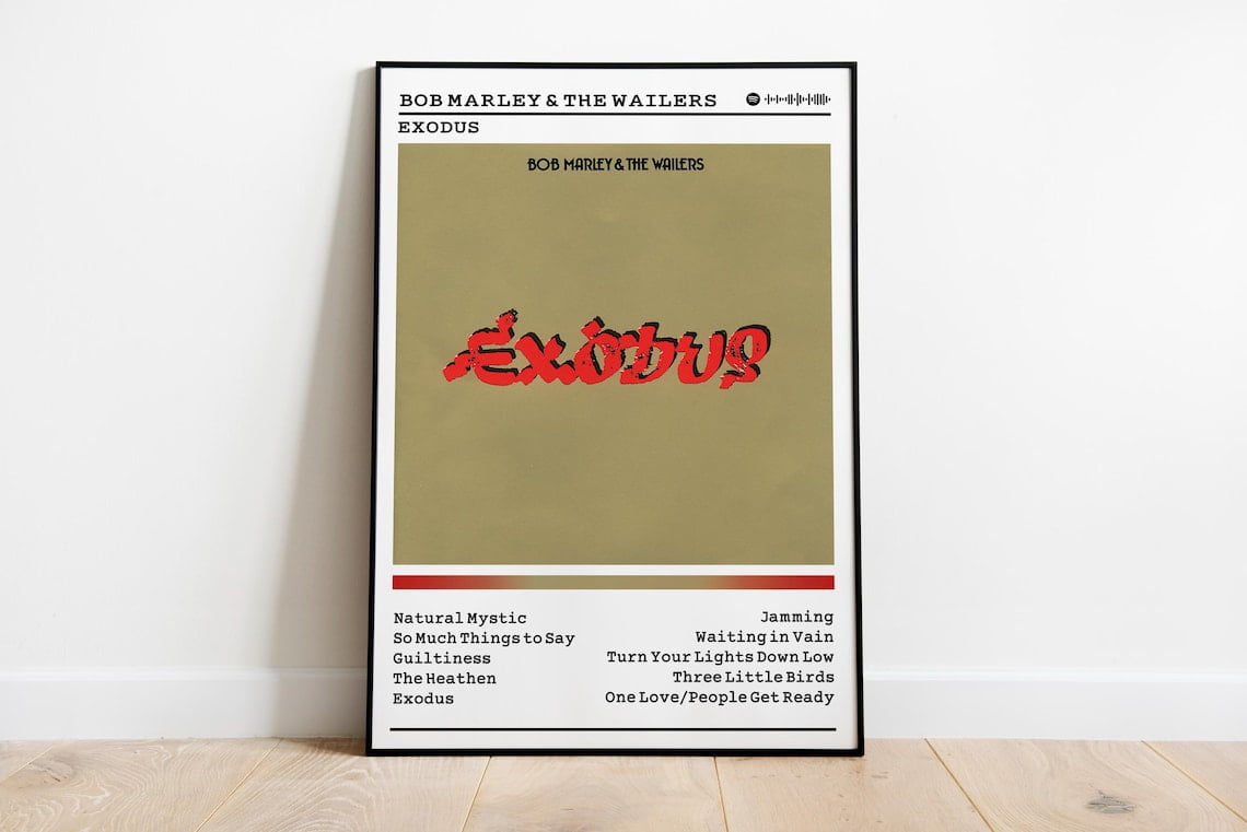 Bob Marley Exodus Album : Reggae Music Wall Art #405, Unframed Canvas ...